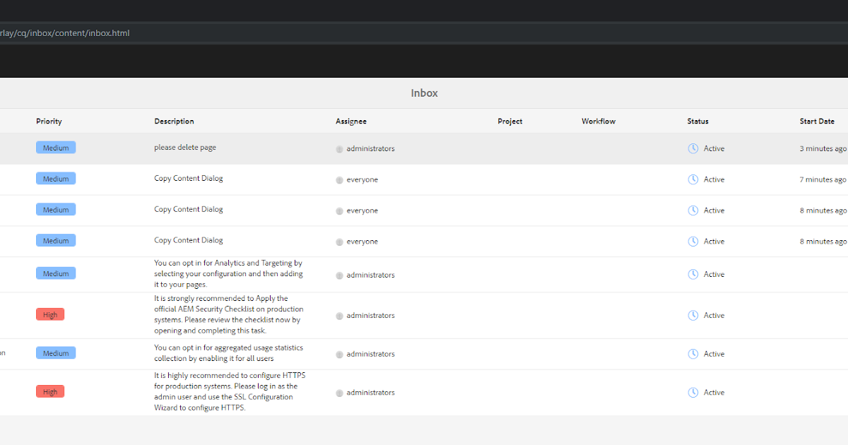 Experiencing Adobe Experience Manager (AEM, CQ): AEM 65 - Extend Inbox List view and Add Column Path