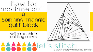 Piece N Quilt: How to: Machine Quilt a Spinning Triangle Motif on a ...