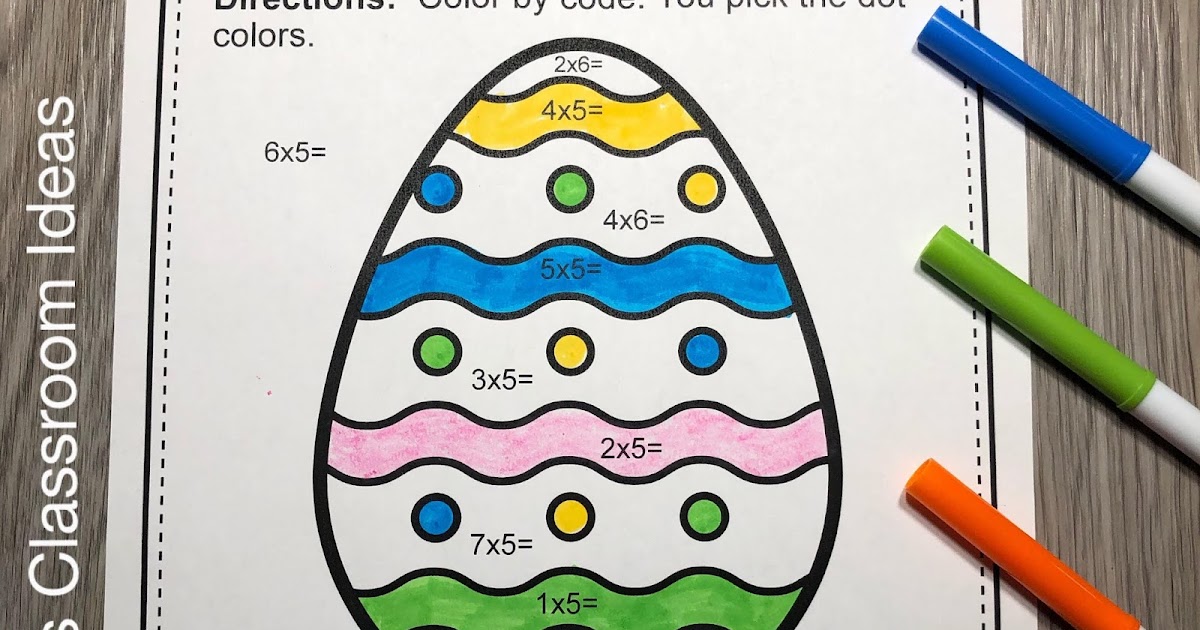 Easter Multiplication and Division Color By Number Fun for Your ...