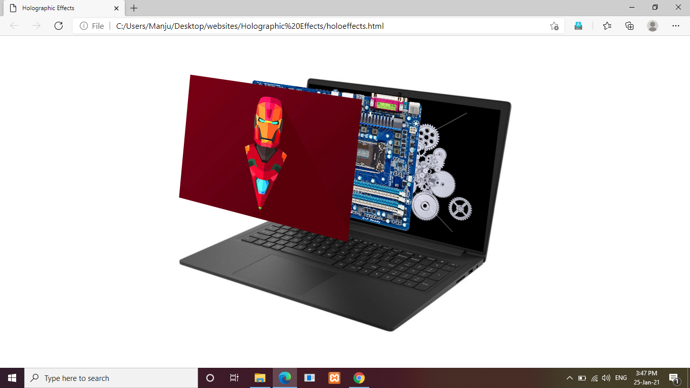 Holographic Effects on Laptop