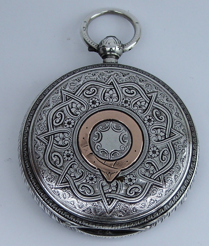 Silver: Large Victorian solid sterling silver fusee pocket watch.Fancy ...