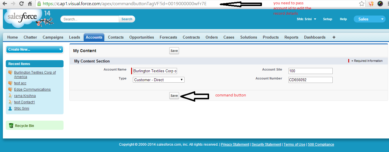 How To Use Apexcommandbutton In Visualforce Page ~ Salesforce Tutorials