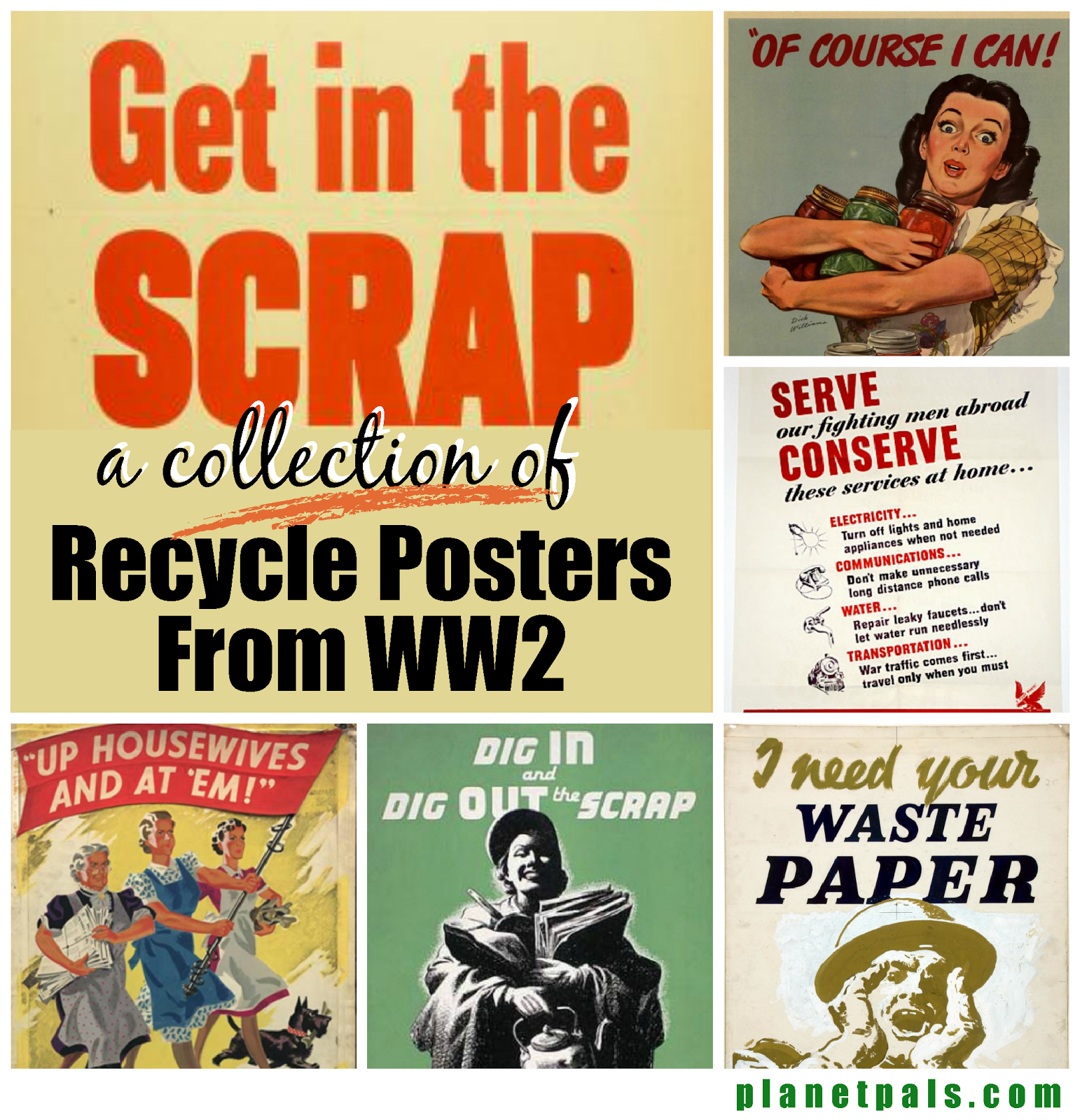 A Unique Collection of US WW2 Poster for the Conservation and Recycle ...