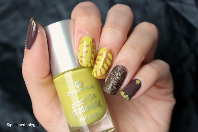 Nail Art │ Chartreuse and Brown Nail Design [When Colors Collide ...