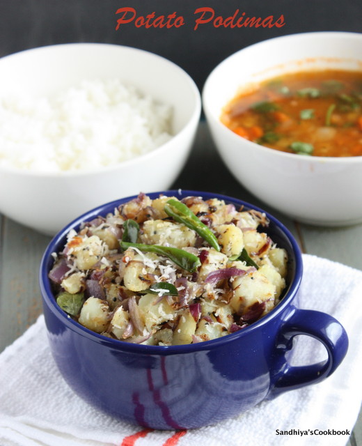 Sandhiya's Cookbook: Potato Podimas | UrulaiKizhangu Podimas | Urulai ...