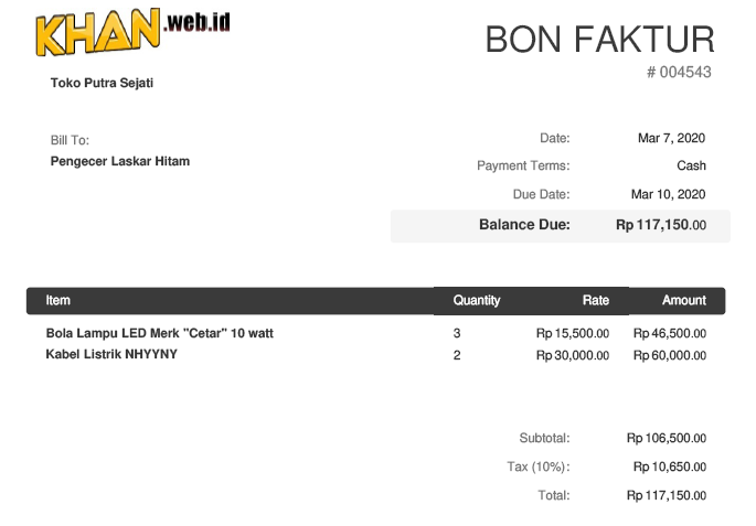 5 Situs Bikin Bon Faktur Online Instan Dan Gratis