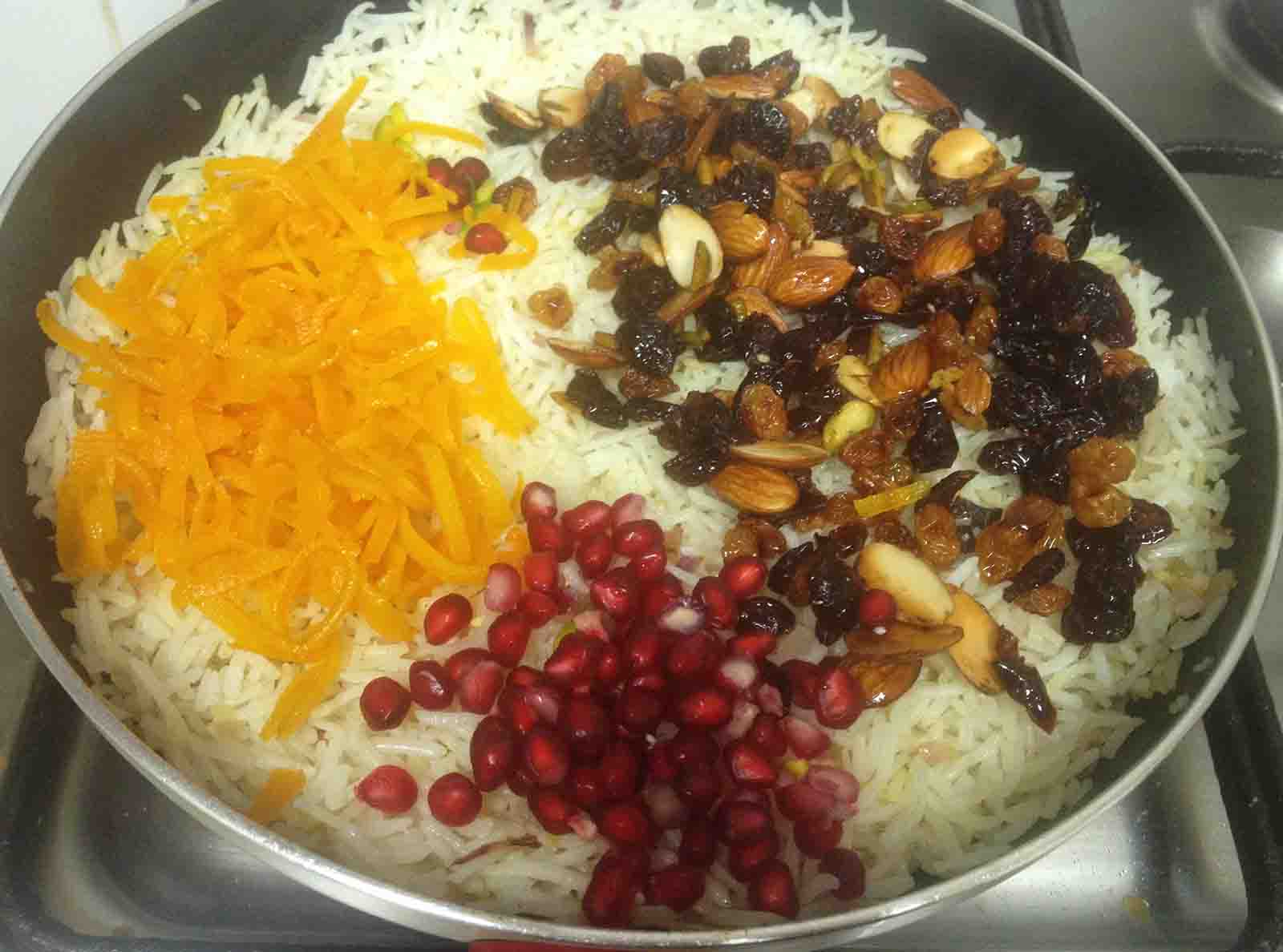 RICE RECIPE - PERSIAN JEWELED RICE / MORASA POLOW