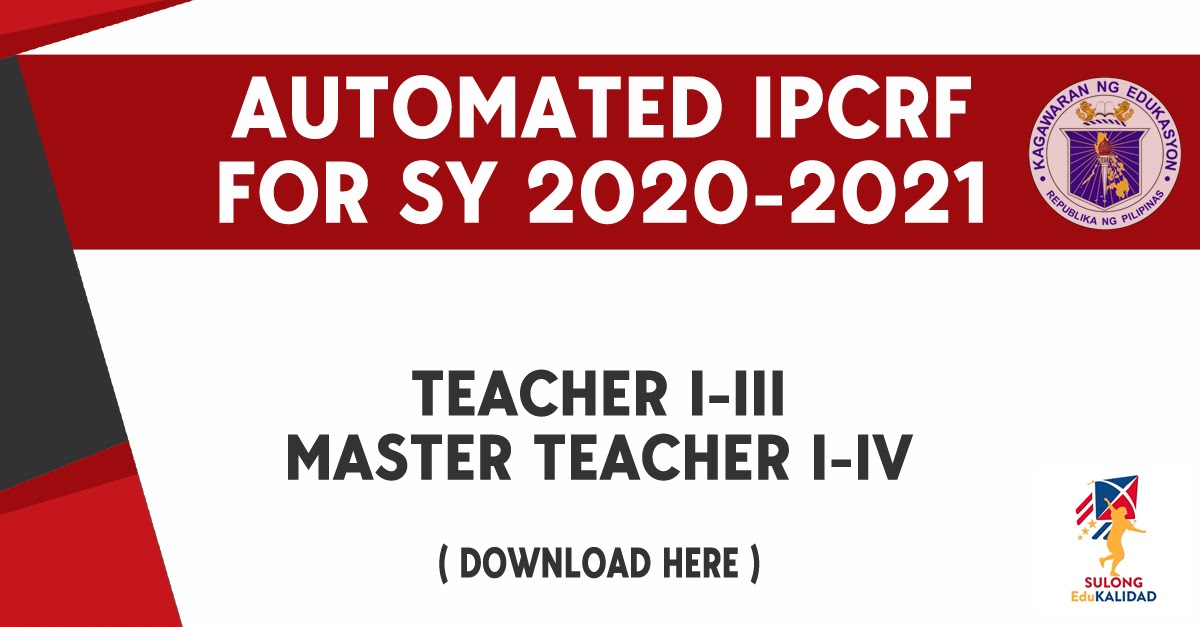 AUTOMATED IPCRF FOR SY 2020-2021 | TEACHER I-III AND MASTER TEACHERS