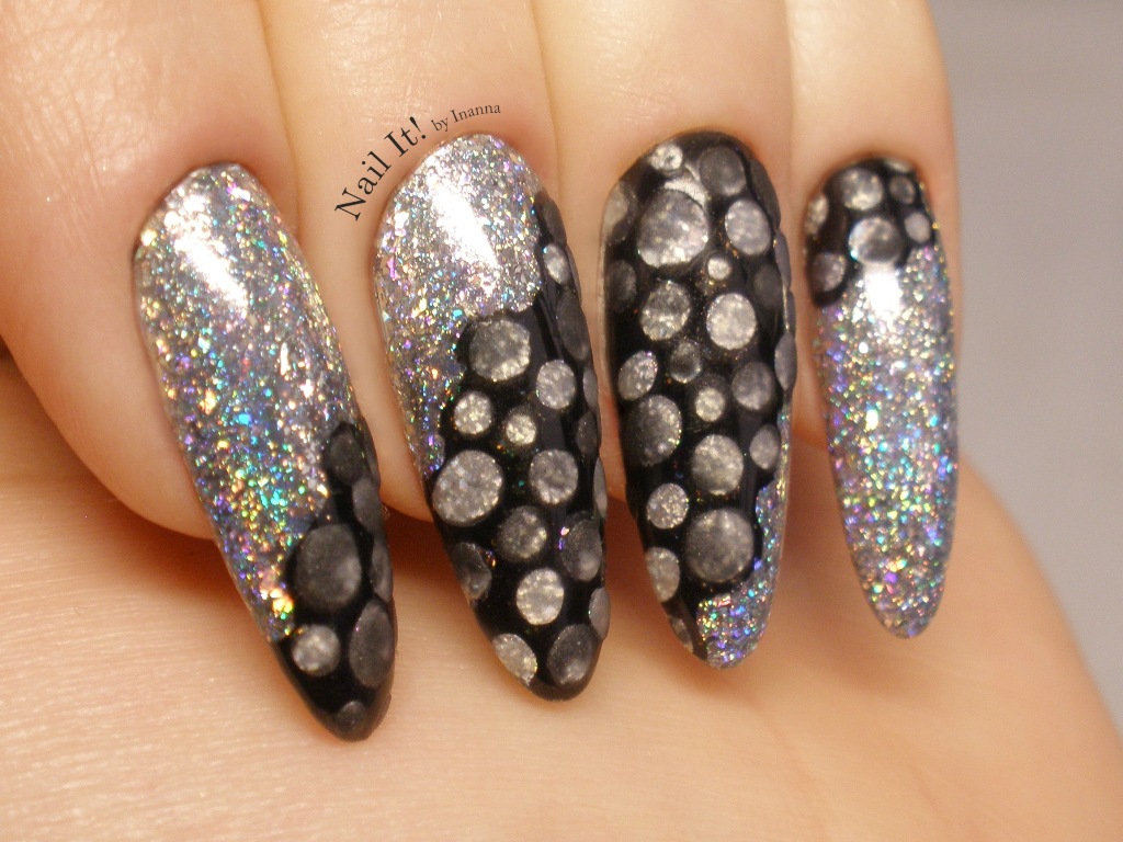 Convex Stamping Dots on Holo Flakes | NAIL IT! by Inanna