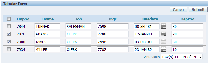 Add Row Selector In Oracle Apex Reports Blaze Act