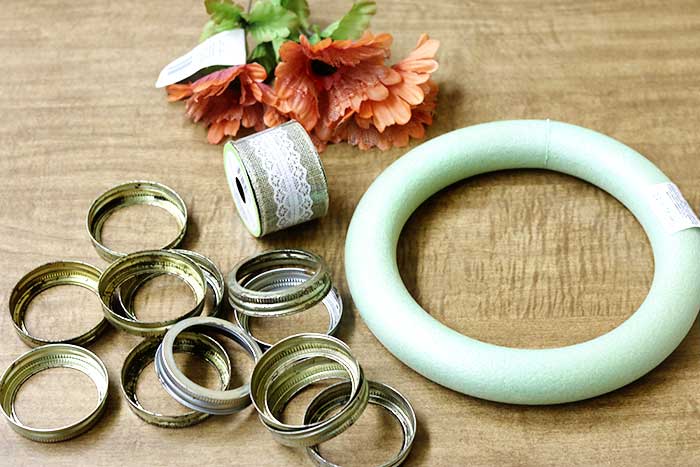 Canning Ring Wreath (What to Do With Used Canning Rings) - Koti Beth