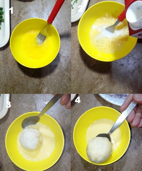 Fried Stuffed Bread Balls Recipe - Yummy Traditional