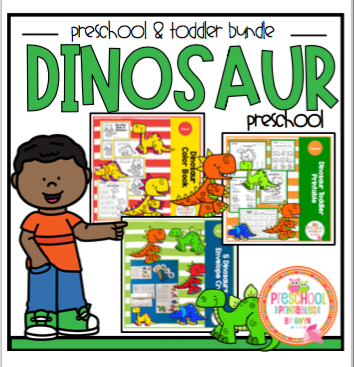 Dinosaur Bundle for Preschool and Toddler plus Craft ~ Preschool Printables