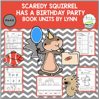 SCAREDY SQUIRREL BOOK BUNDLE 4 BOOKS PLUS FREE PRODUCT ~ Book Units by Lynn