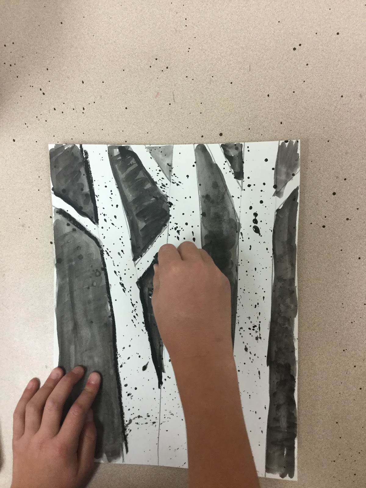 14er Art : Aspen Trees - Mixed Media Art Project