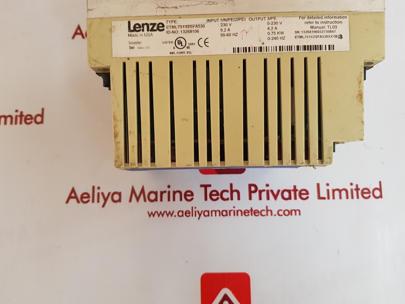 LENZE TML FLUX VECTOR INVERTER ETML751X2SFA530 - Aeliya Marine
