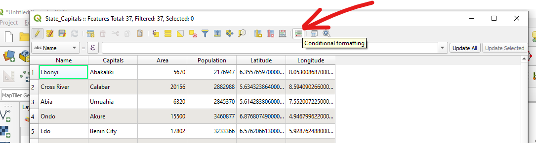 Geospatial Solutions Expert: QGIS Attribute table Conditional formatting