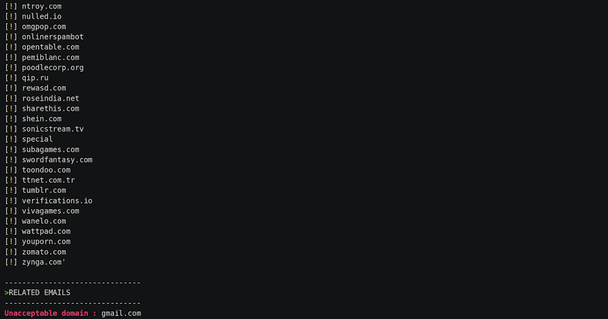 MOSINT - Ferramenta OSINT para e-mails