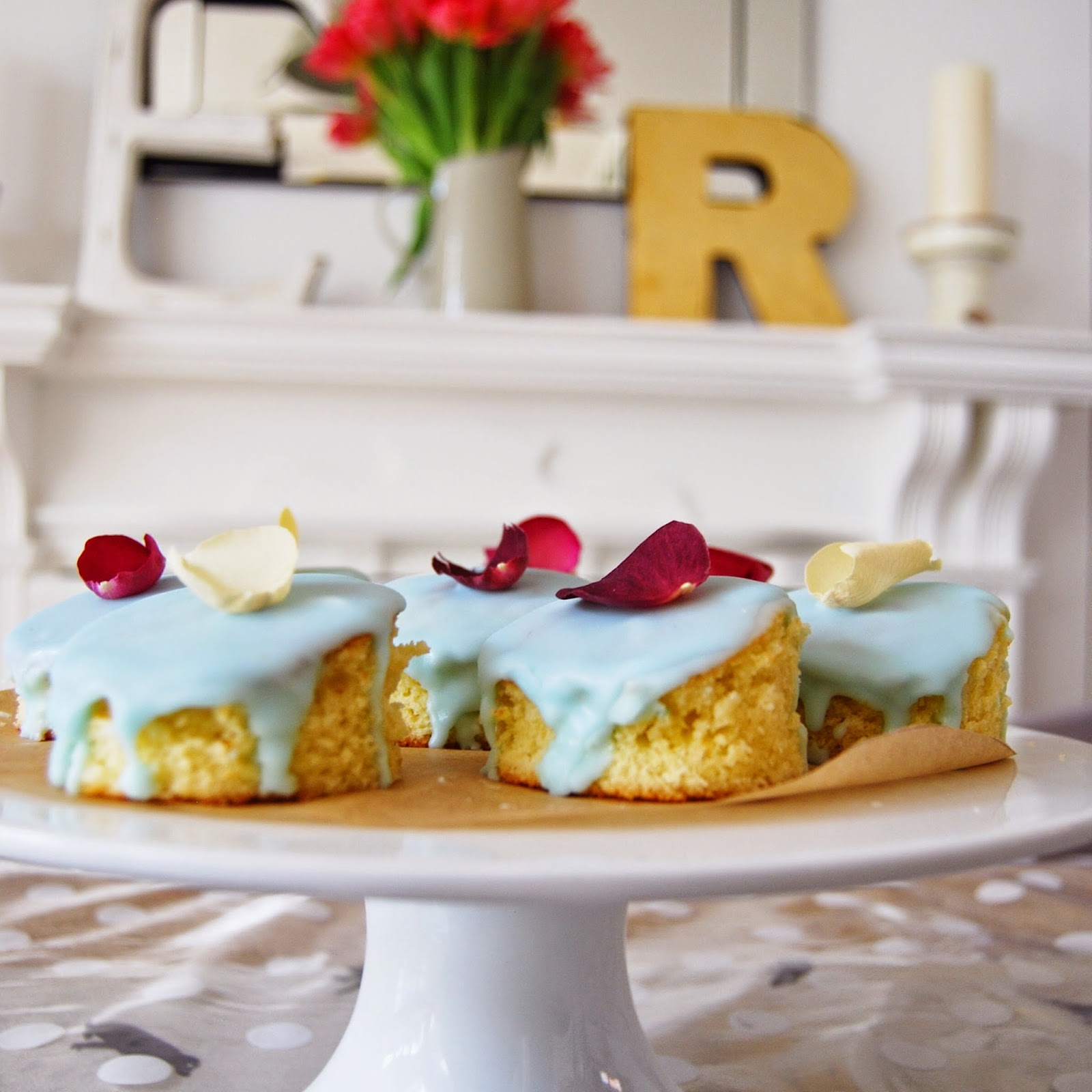 Baby Blue Sponge Cakes | Brick Dust & Glitter