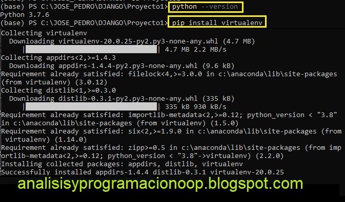 Análisis y Programación: Creación de un entorno virtual Python y de un ...