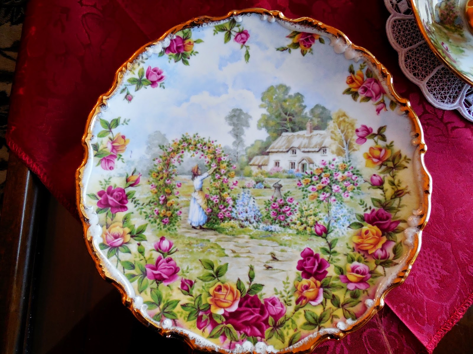 Teatime Journeys: June Tea Cart: Old Country Roses Garden