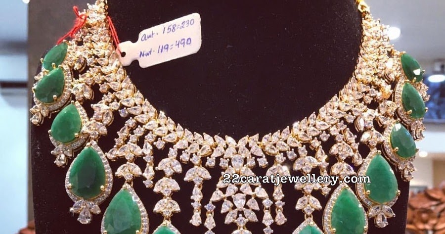 Diamond Necklace by Sri Raja Rani Jewellers - Jewellery Designs
