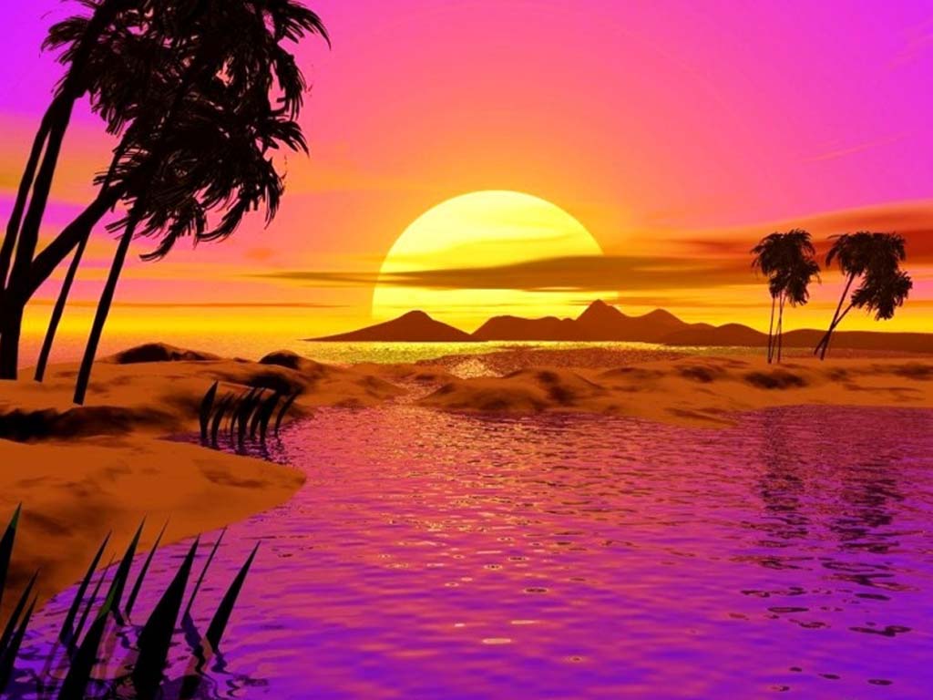 sunset beach desktop wallpaper animated | Moving Wallpapers