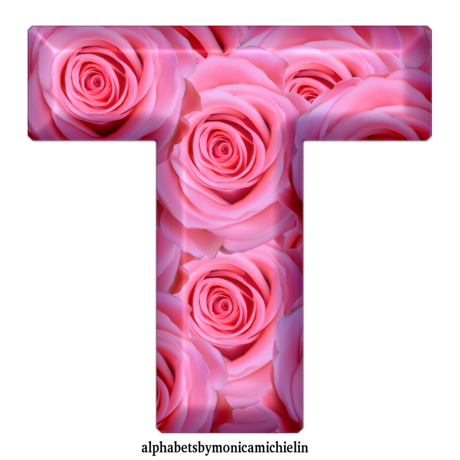 M. Michielin Alphabets: PINK ROSE ALPHABET ARIAL LETTER, NUMBERS PNG ...