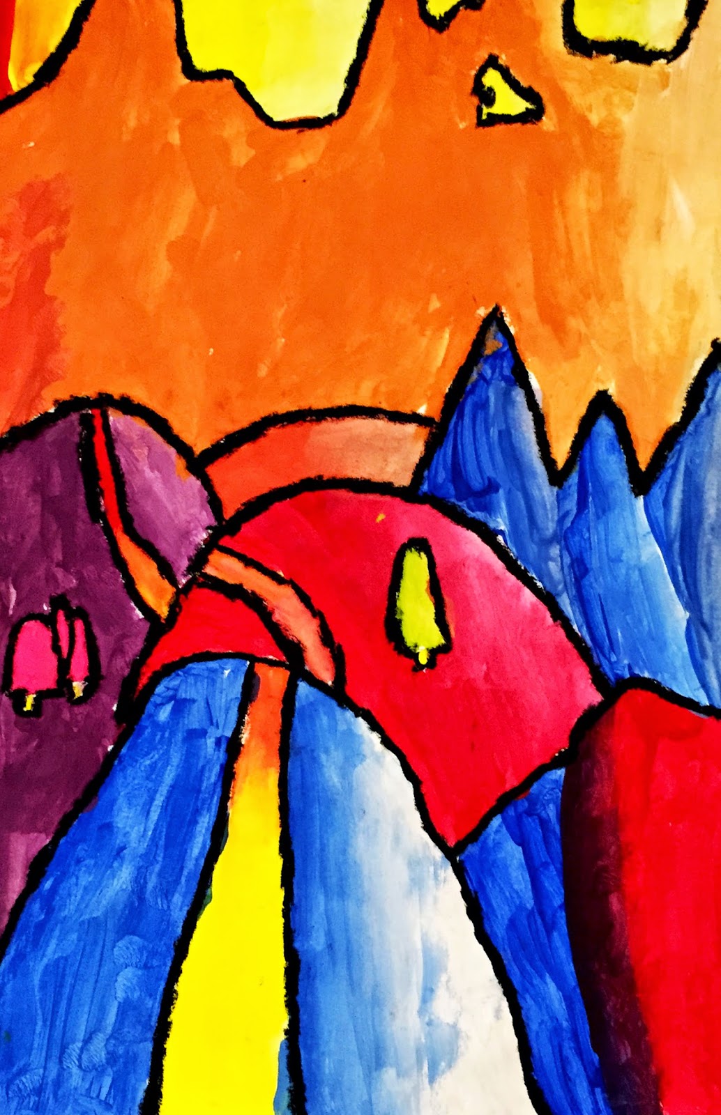 The Wheeler Art Blog: 6th Grade Abstract Landscapes