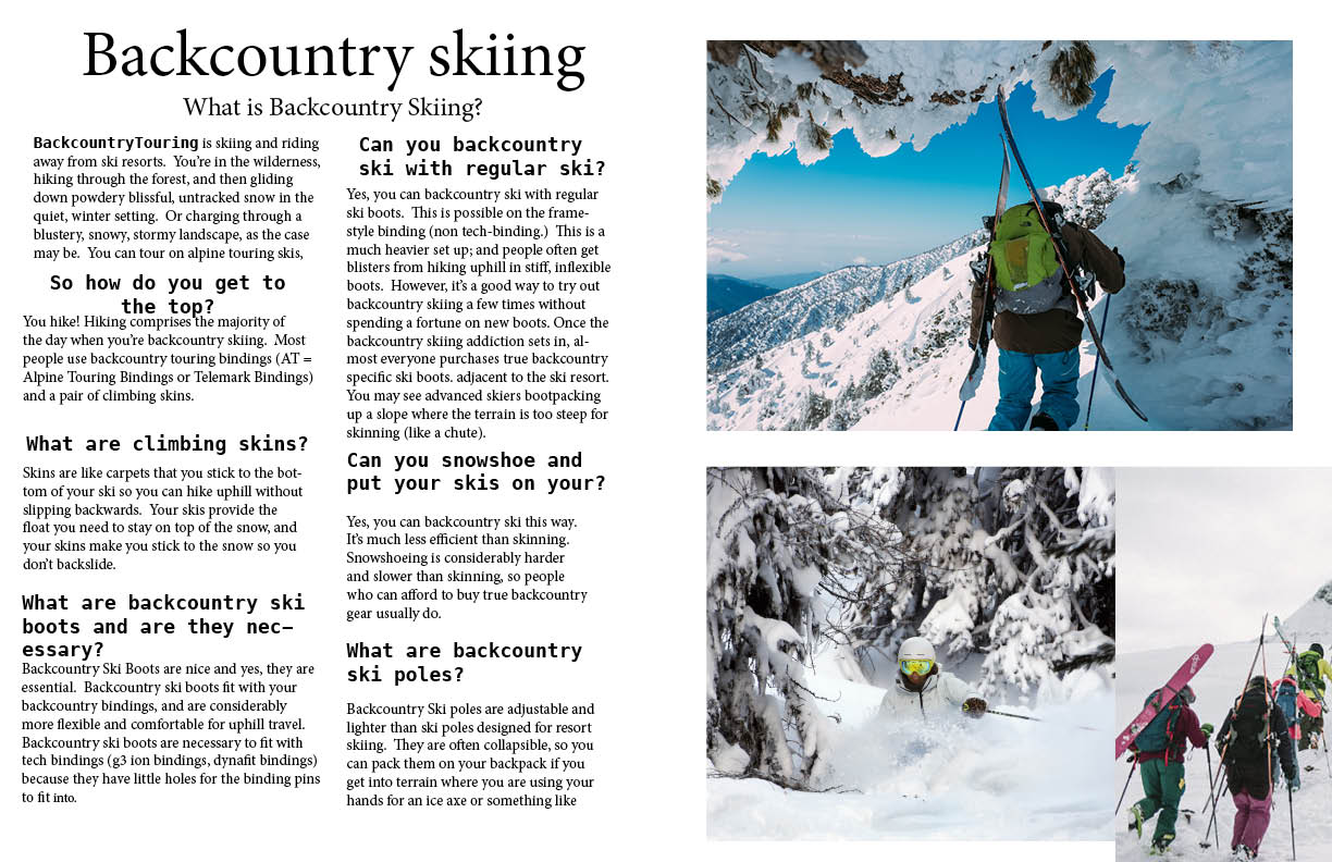 Graphic Design I, II and IV, Spring 2020: two page spread