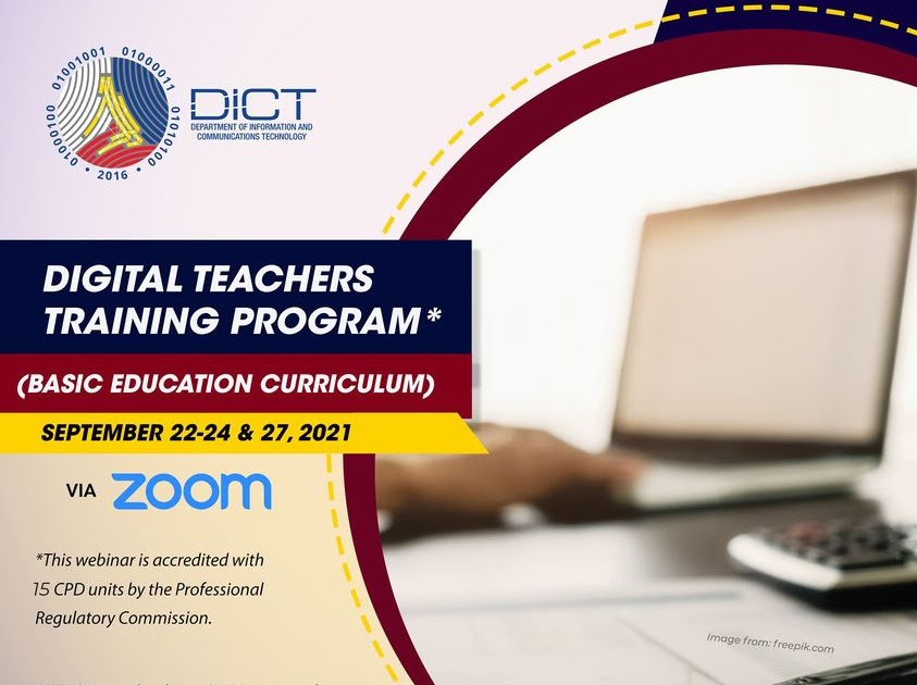 4-Day Digital Training for Teachers with 15 CPD Units by DICT ...