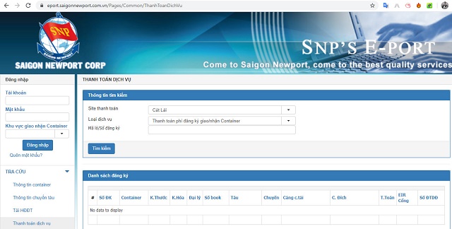 HƯỚNG DẪN KHAI BÁO VÀ THANH TOÁN EPORT - 5S International Logistics