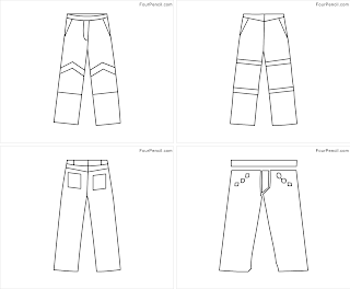 Four Coloring: Free printable Trouser coloring pages for kids