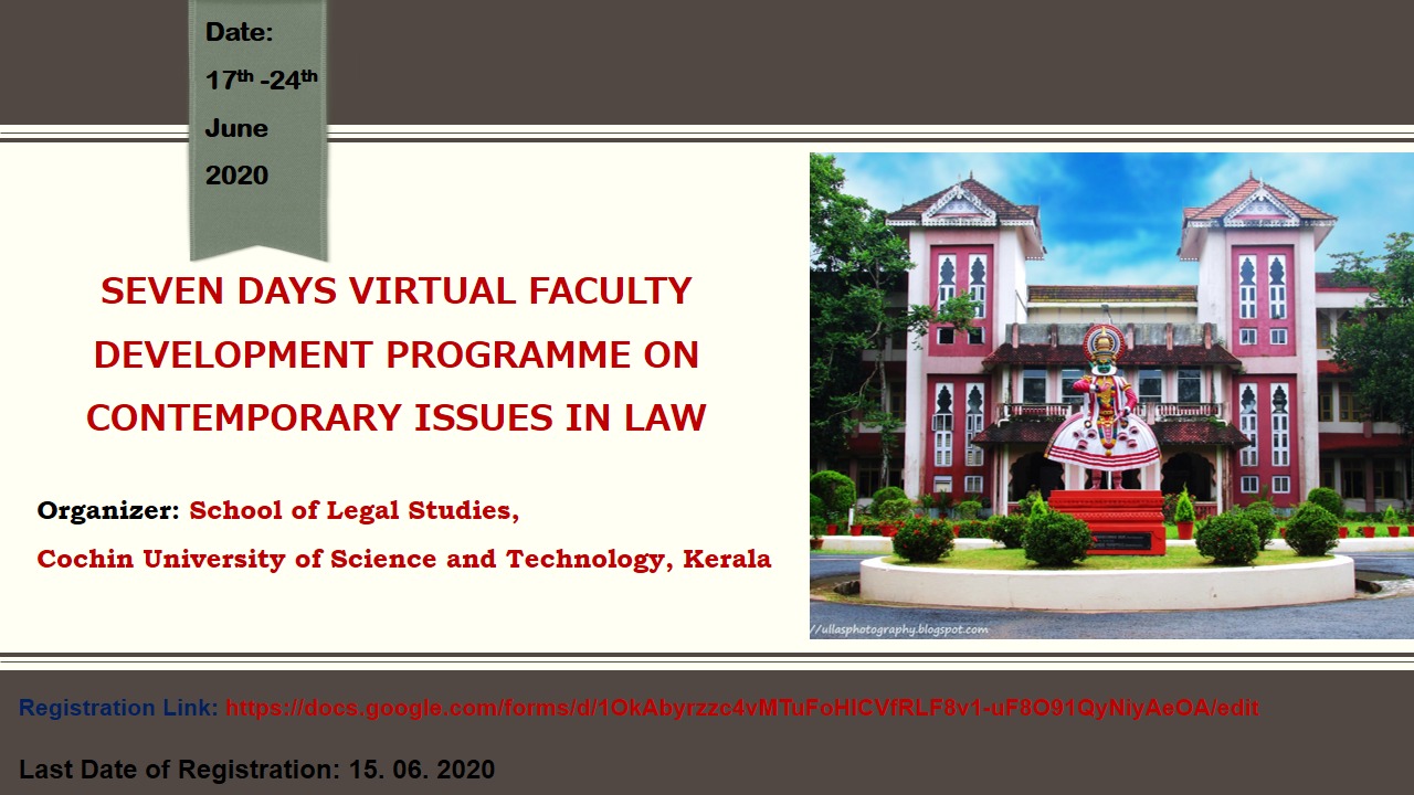 [Online] Virtual Faculty Development Programme on Contemporary Issues ...