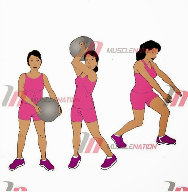 Medicine Ball Diagonal Chop | Gym Exercises Home