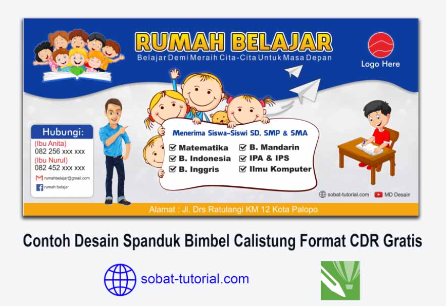 Download Contoh Desain Spanduk Bimbel Calistung Format CDR Gratis ...
