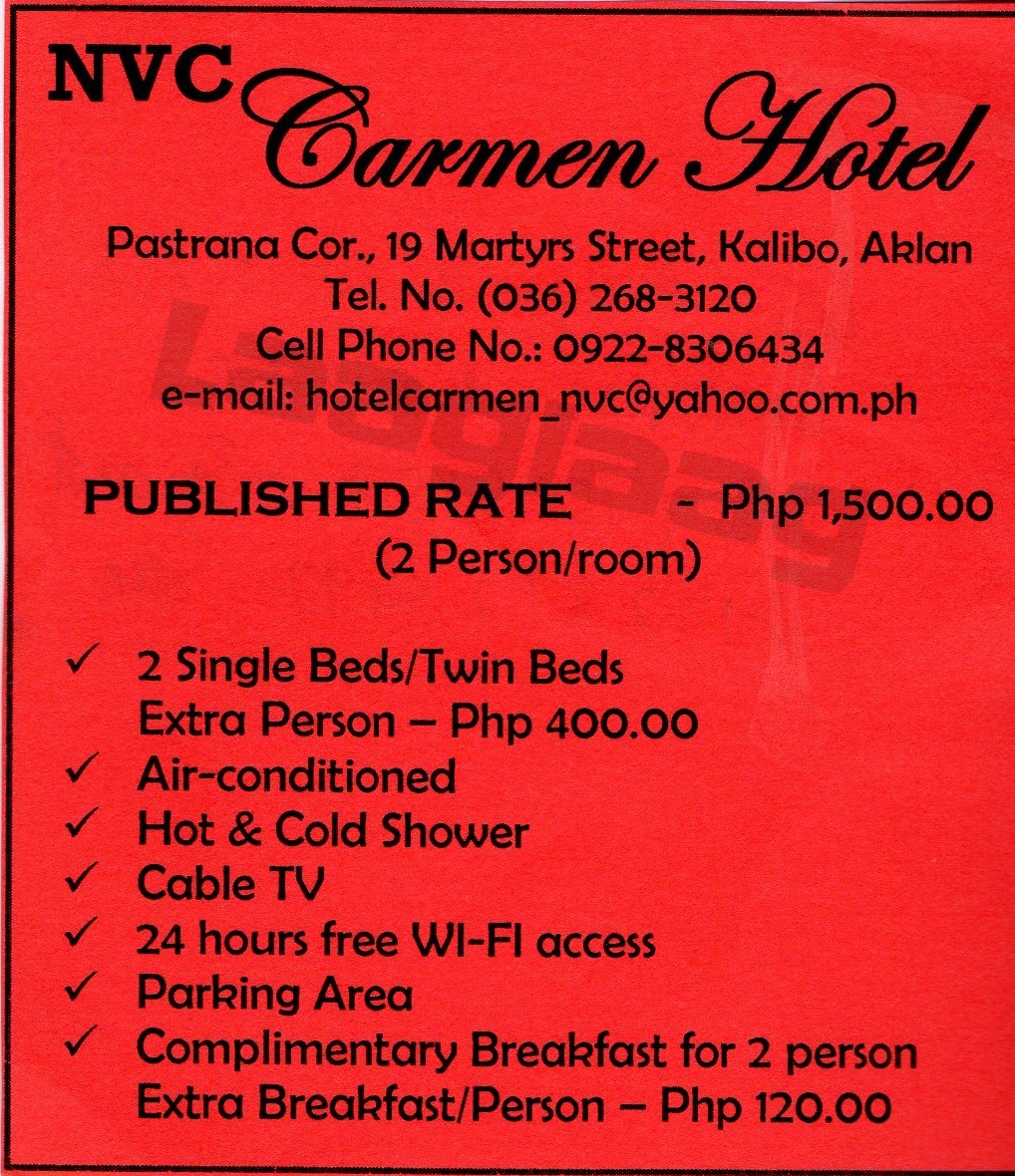 Laaglaag: Accommodations in Kalibo, Aklan
