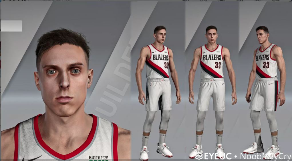 NBA 2K21 Zach Collins Cyberface and Body Model by Noobmaycry - Shuajota ...