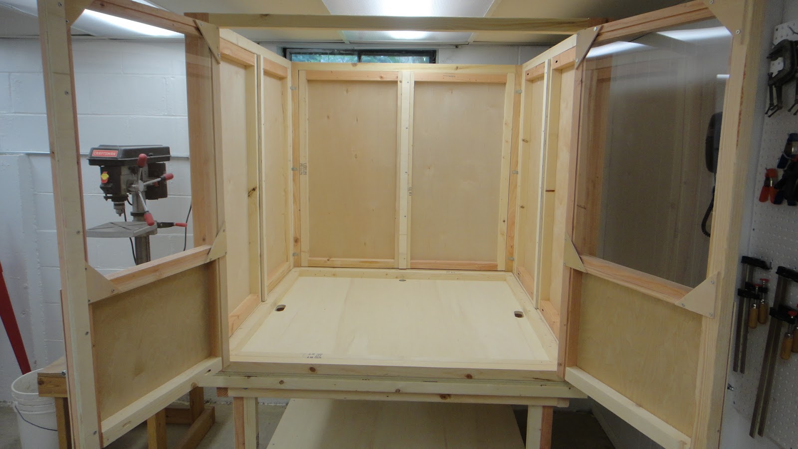 The Tinkers Workshop: CNC Enclosure Back Together Again....... With Doors!