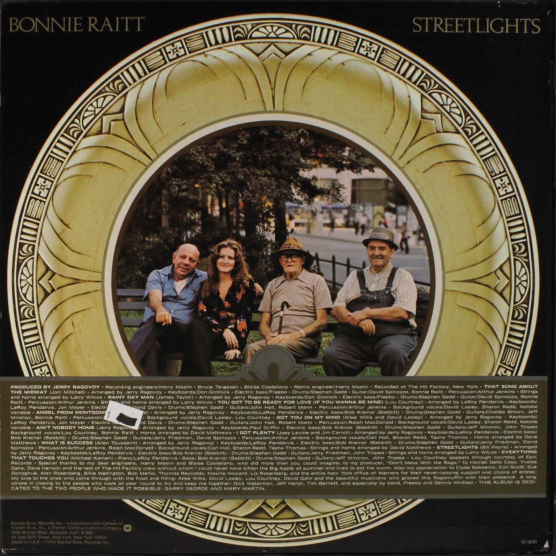 Classic Rock Covers Database: Bonnie Raitt - Streetlights (1974)
