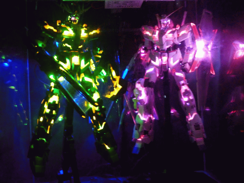 MG 1/100 Unicorn Gundam and Banshee + LED Effect