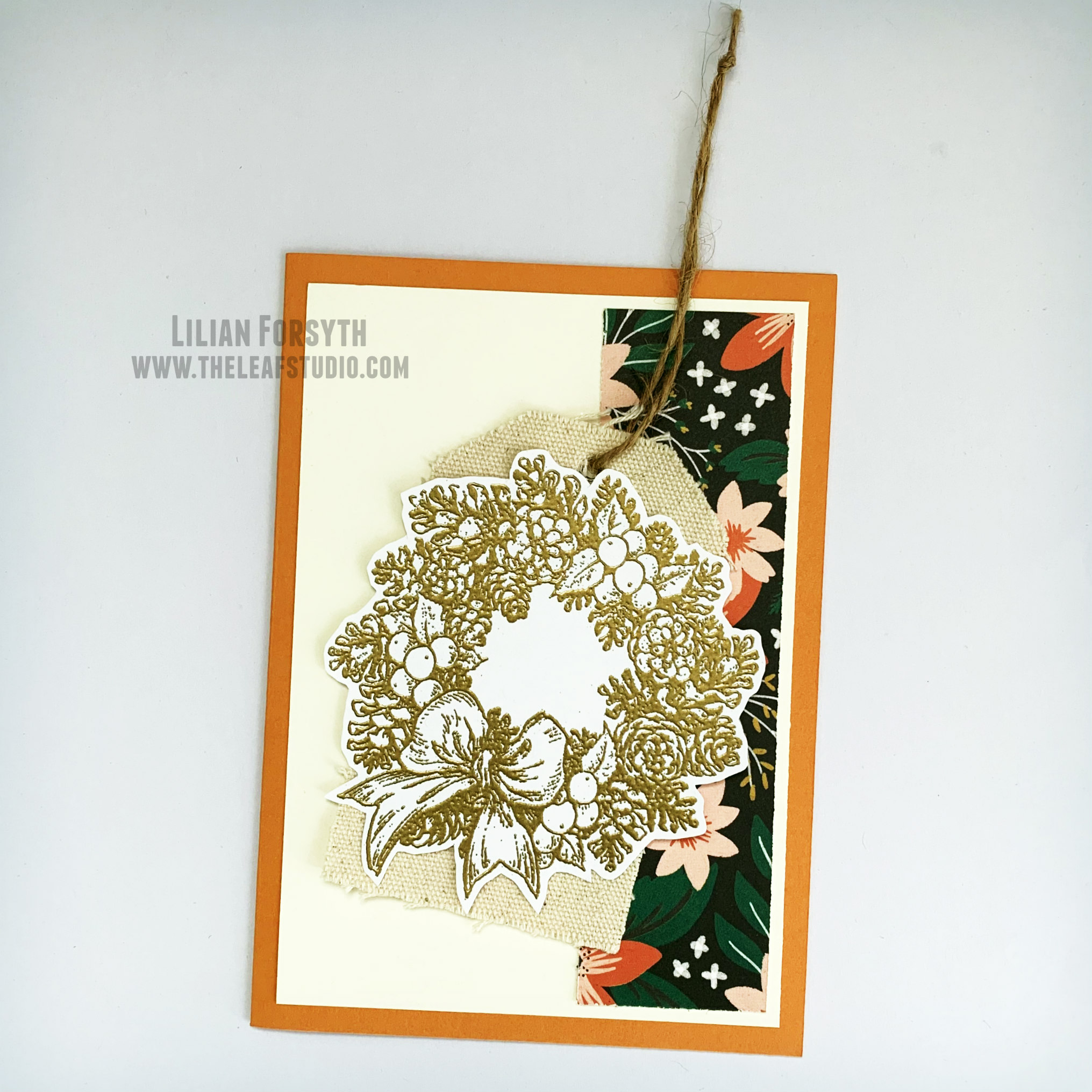 Heat Embossed Wreath Card + Roses Scrapbook Page - The Leaf Studio