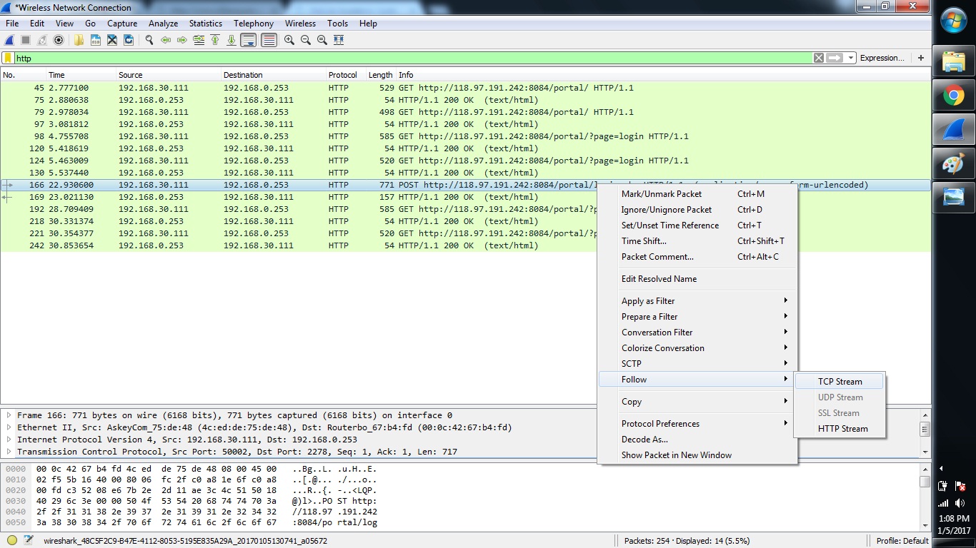 Artikel Network Forensik: Sniffing Password Menggunakan Wireshark