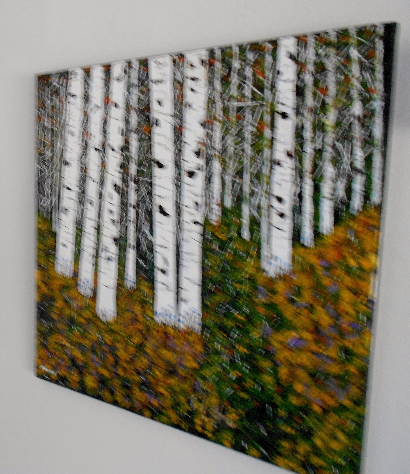 Brushworks by Monte: Birch Trees ( Palette Knife Painting) Acrylic on ...