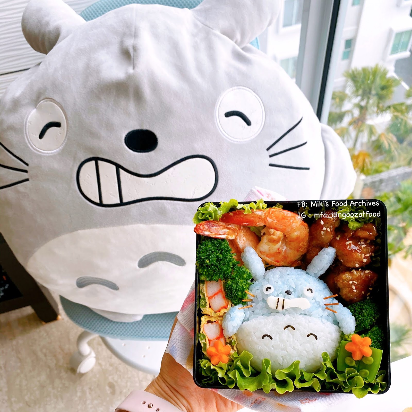 Miki's Food Archives : Cute Totoro Bento/ Sesame Chicken & Rice ...