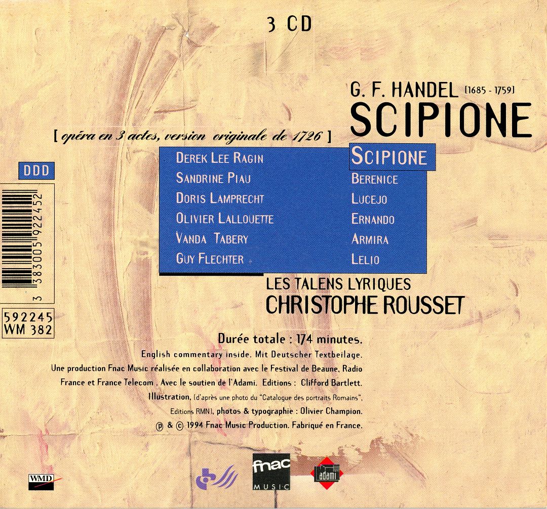 makdelart - classique: Handel - Scipione (Christophe Rousset) [3CDs]