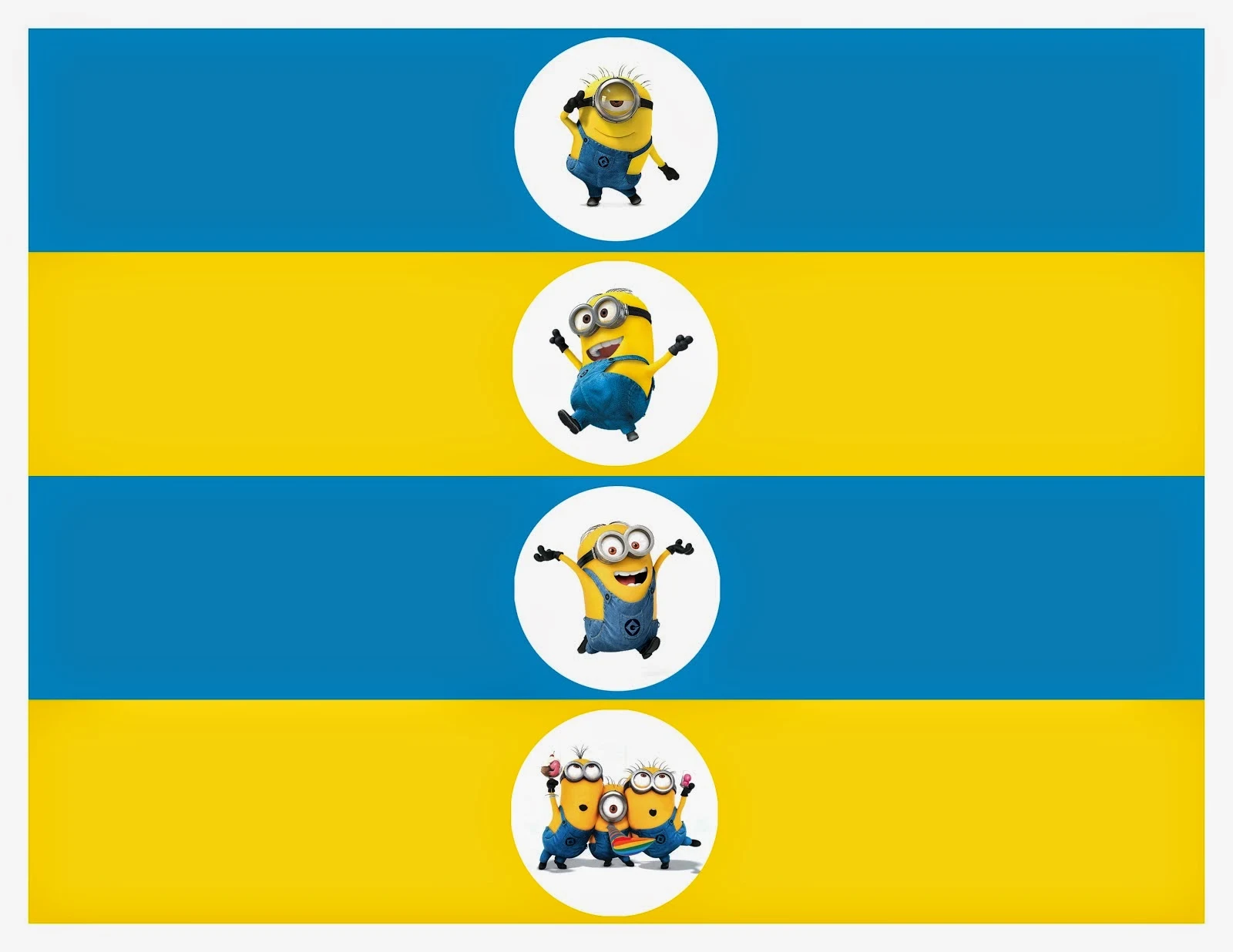 Minions: Free Printable Bunting, Labels and Toppers. - Oh My Fiesta! in ...