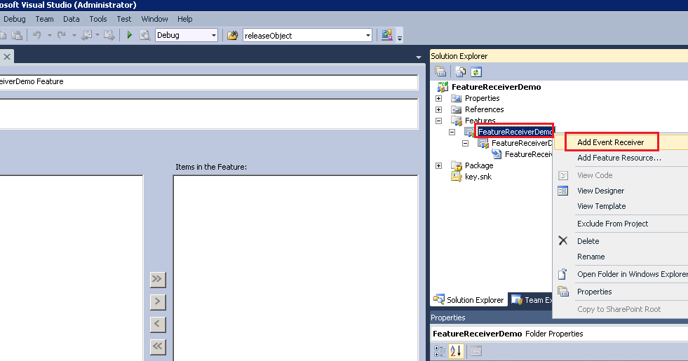 SharePointRockzz: Creating Feature Receiver in SharePoint