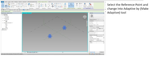 How to create 2 points Adaptive Components in REVIT?