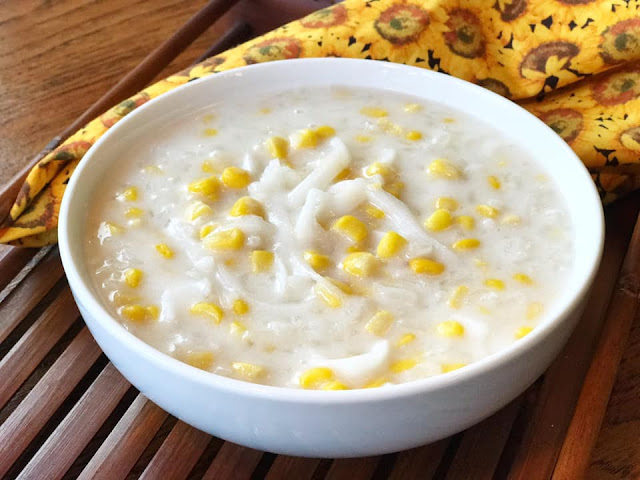Ginataang Mais with Young Coconut Meat